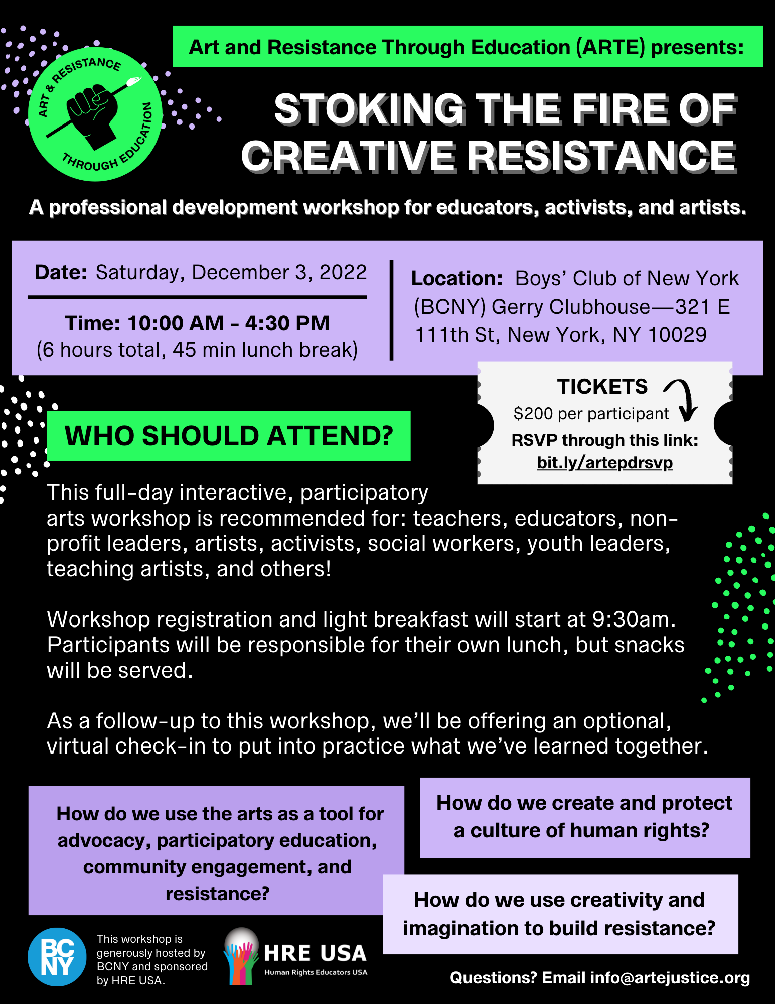 Stoking the Fire of Creative Resistance, a professional development ...
