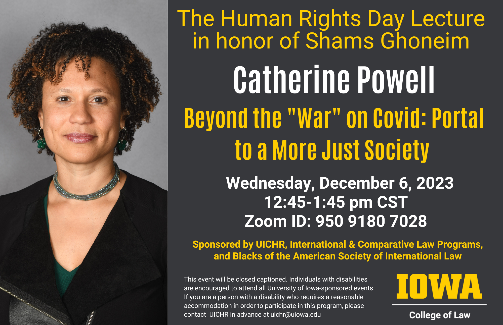 Human Rights Day (Virtual) Lecture