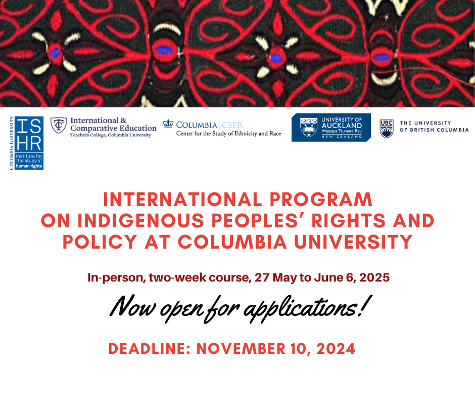 2025 International Program on Indigenous Peoples’ Rights and Policy Now ...