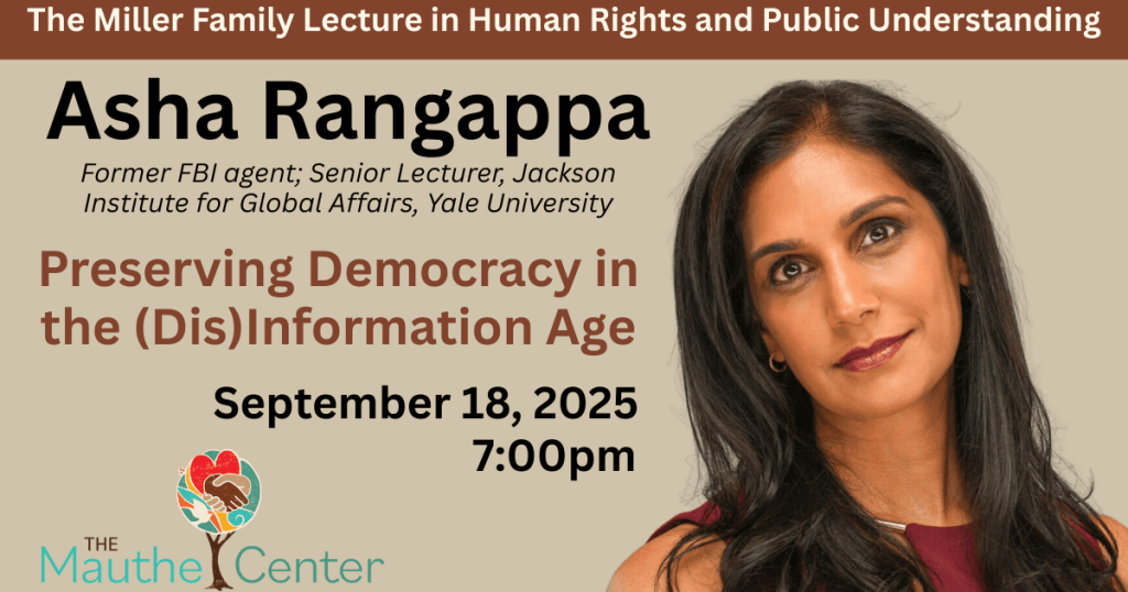 The Miller Family Lecture with Asha Rangappa: Preserving Democracy in ...