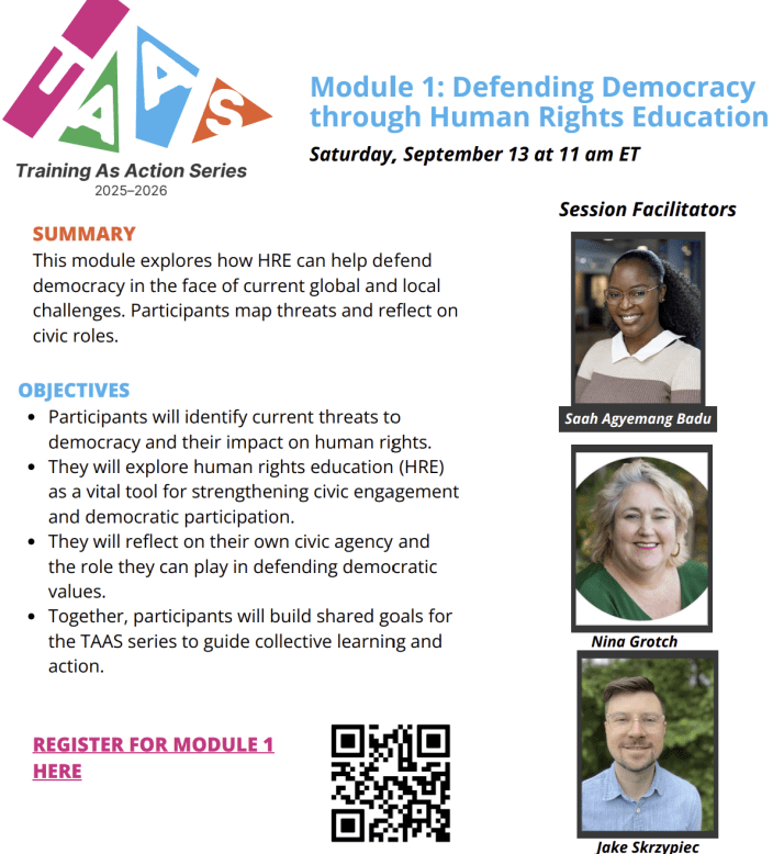 The 2025-2026 TAAS: Module 1: Defending Democracy through Human Rights ...