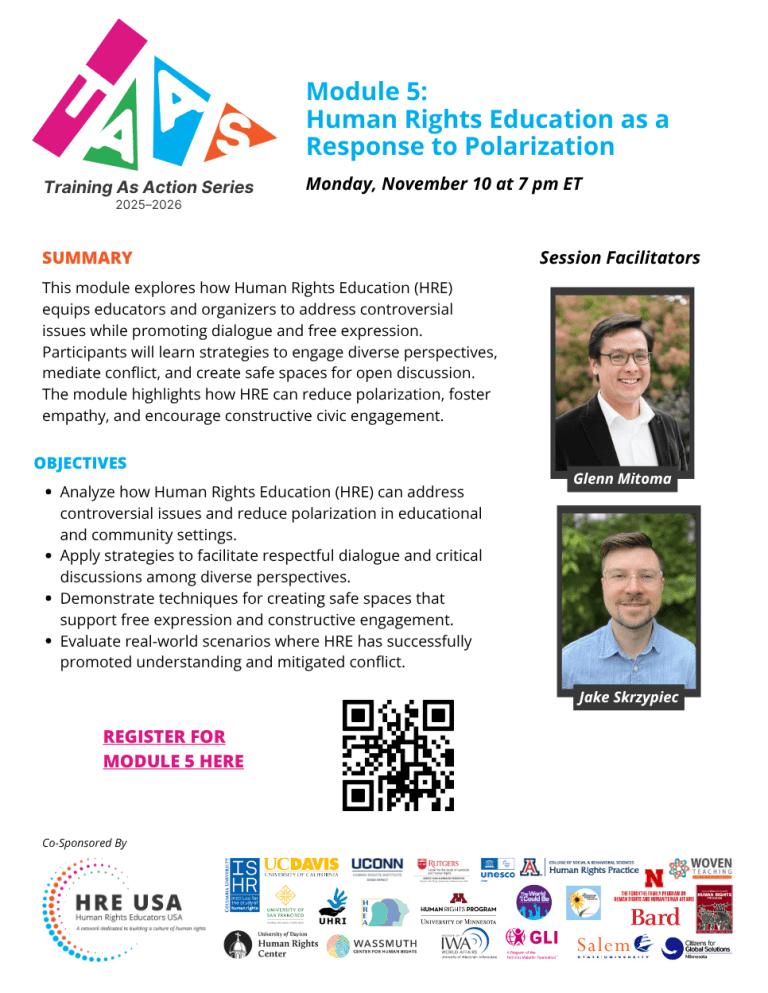 TAAS Module 5: Human Rights Education as a Response to Polarization ...